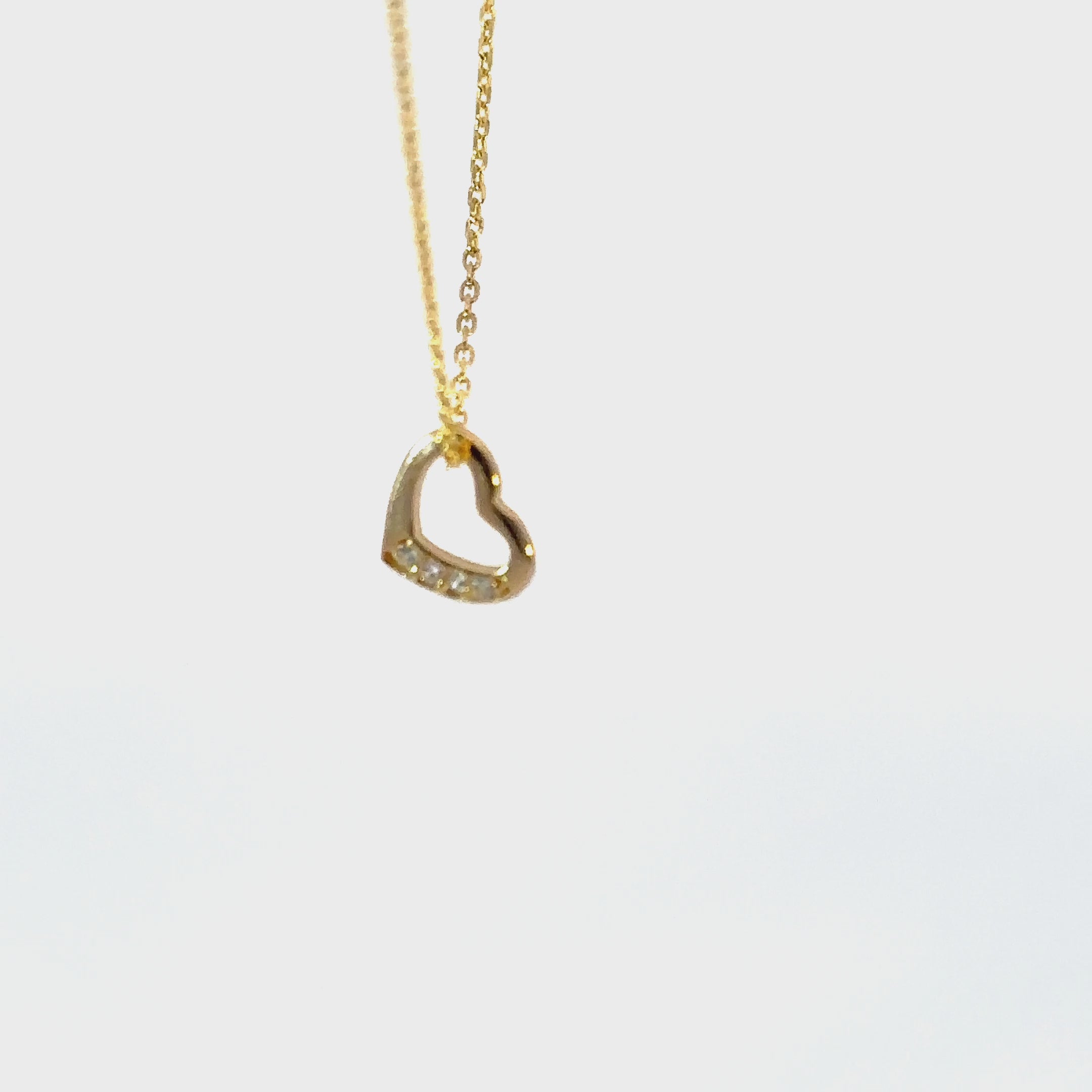 SMALL HEART NECKLACE 14K YELLOW GOLD – Alpha Diamond New York